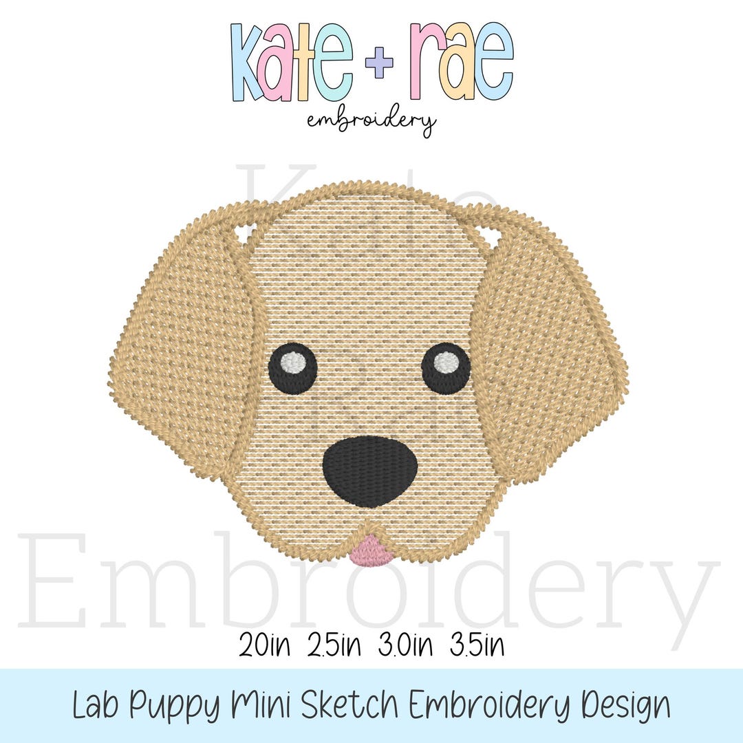 Boy Labrador Puppy Mini Sketch Embroidery Design - Puppy Mini Sketch ...