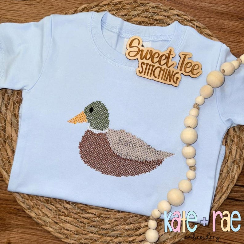 Mallard Duck Cross Stitch Embroidery Design • Faux Cross Stitch Machine ...