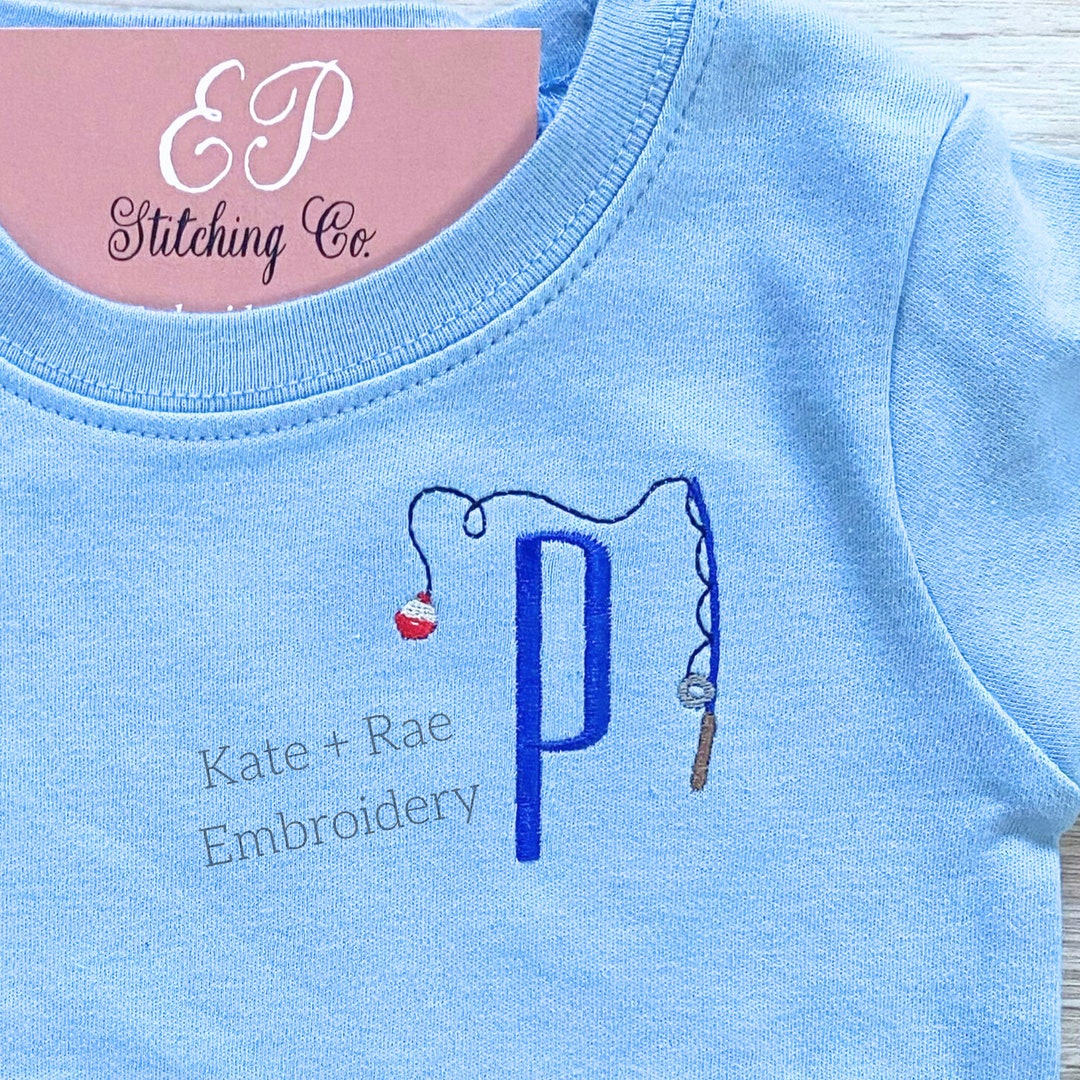 Fishing Pole Mini Fill Embroidery Design - Fishing Mini Fill Embroidery ...