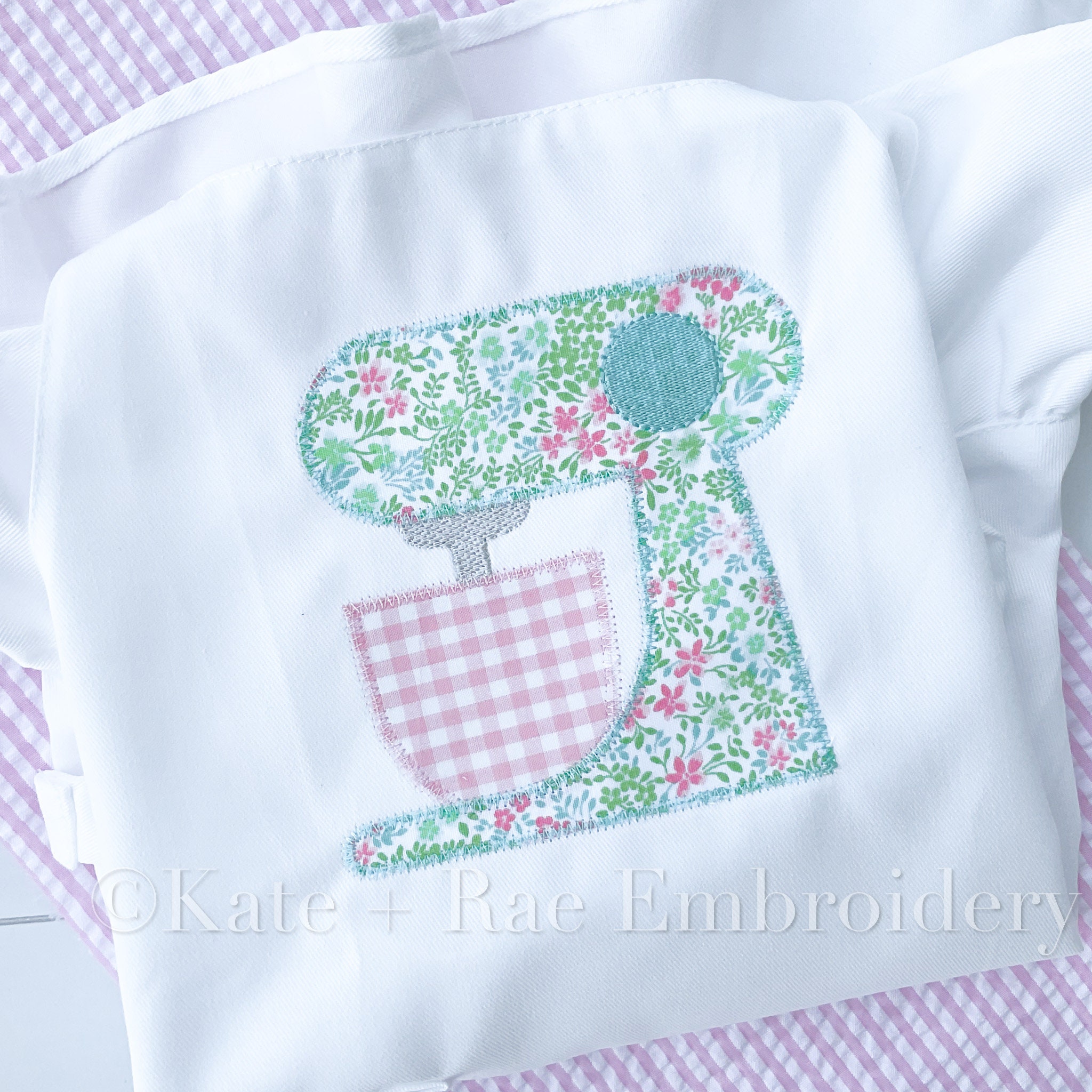 Baking Mixer Applique Zigzag Embroidery Design - Baking Applique ...