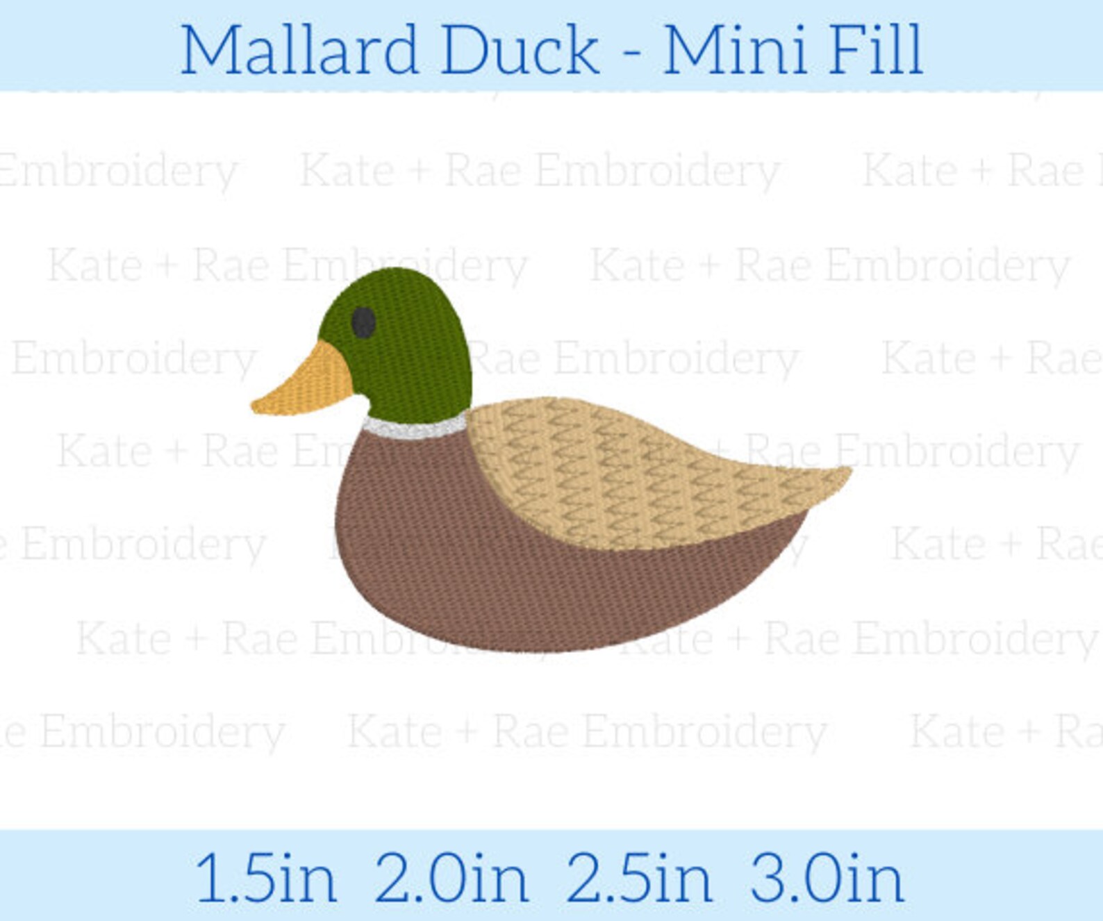Duck Mini Fill Embroidery Design Farm Mini Fill Embroidery Design Duck ...