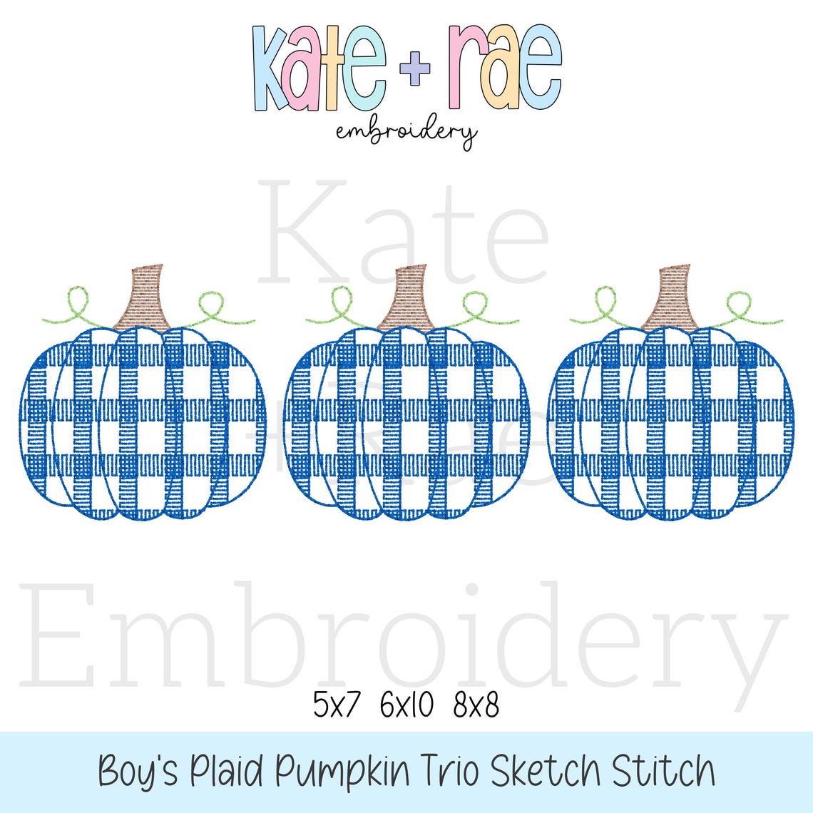 Boys Plaid Filled Pumpkin Trio Embroidery Design - Boys Pumpkin ...
