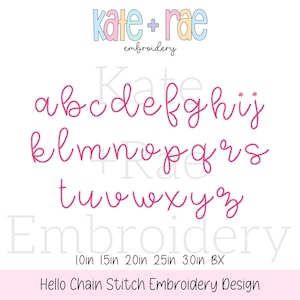 Hello Chain Stitch Embroidery Font - Chain Stitch Embroidery Font ...