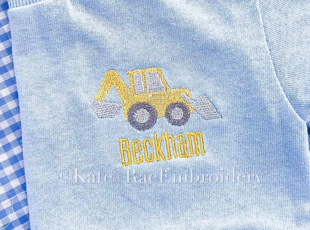 Backhoe Mini Fill Embroidery Design - Tractor Mini Fill Embroidery ...