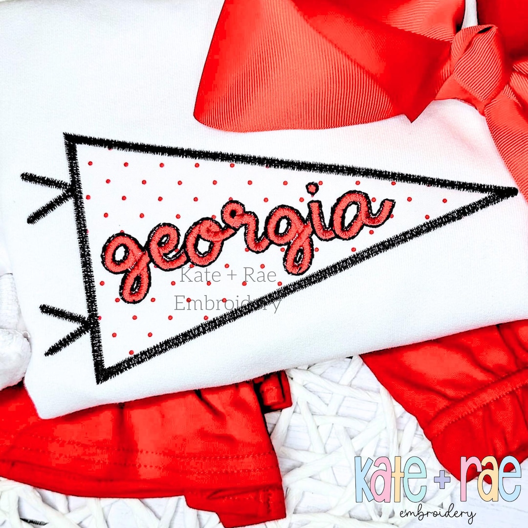 Pennant Flag Satin Stitch Applique Embroidery Design - Pennant Flag ...