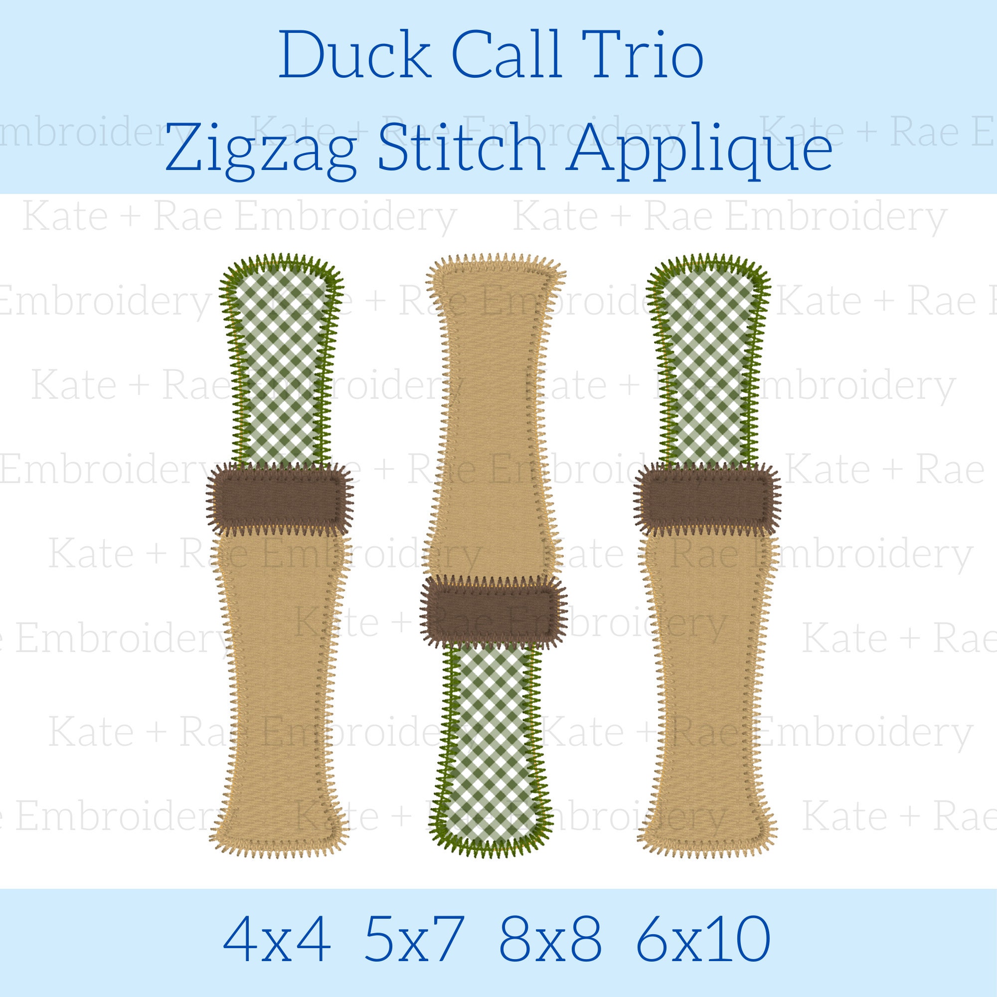 Duck Call Zigzag Applique Embroidery Design Duck Hunting Embroidery ...