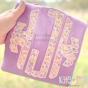 Scalloped Monogram Satin Stitch Applique Embroidery Design - Circle ...