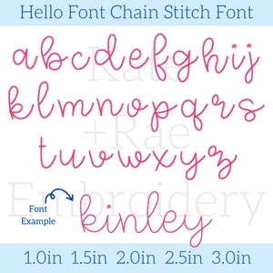 Hello Chain Stitch Embroidery Font Chain Stitch Embroidery Font Script ...