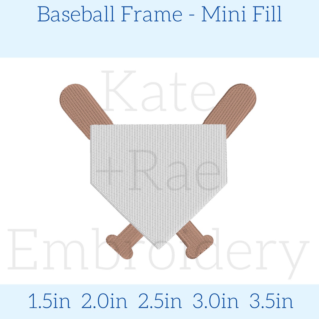 Baseball Mini Fill Embroidery Design - Baseball Frame Mini Fill ...