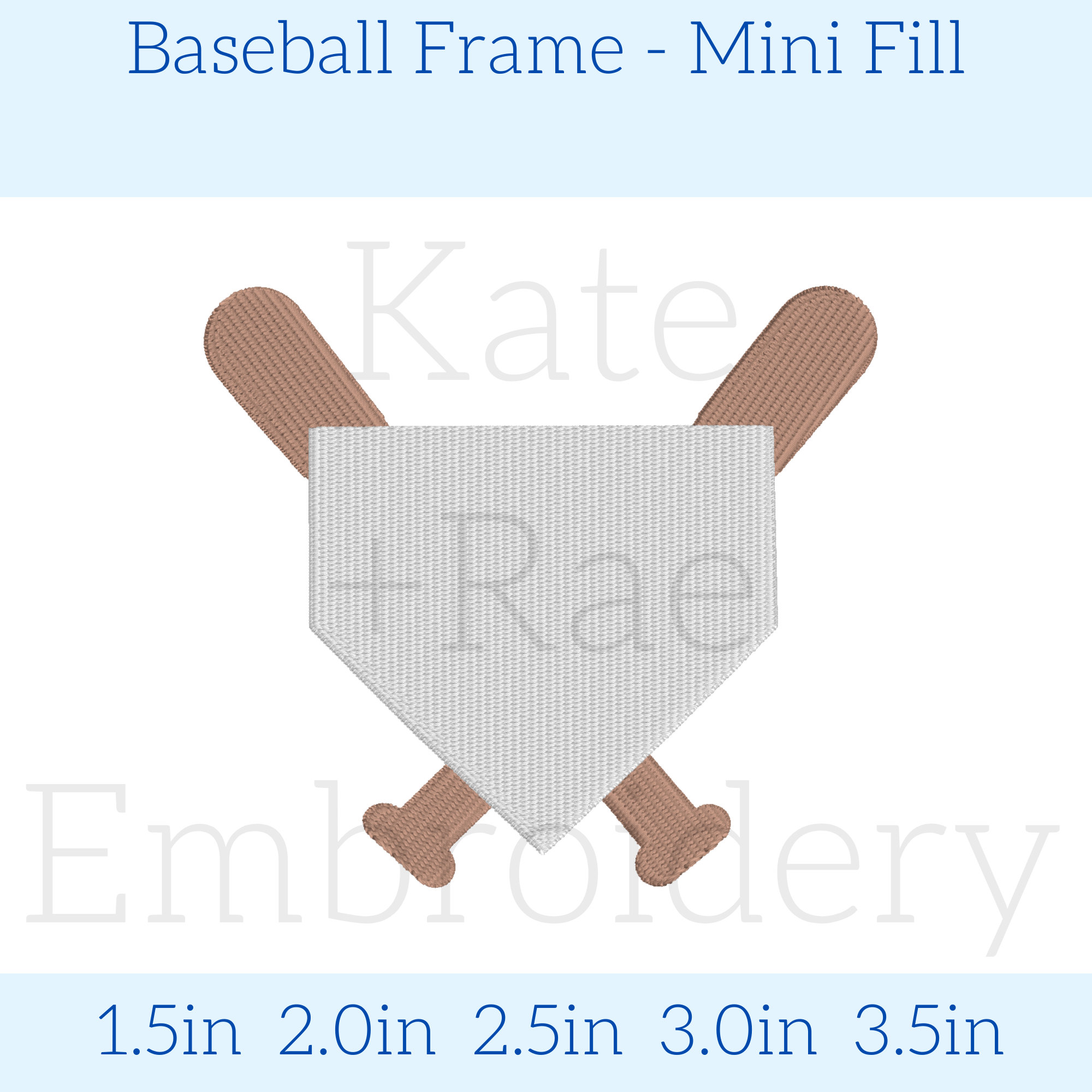 Baseball Mini Fill Embroidery Design - Baseball Frame Mini Fill ...