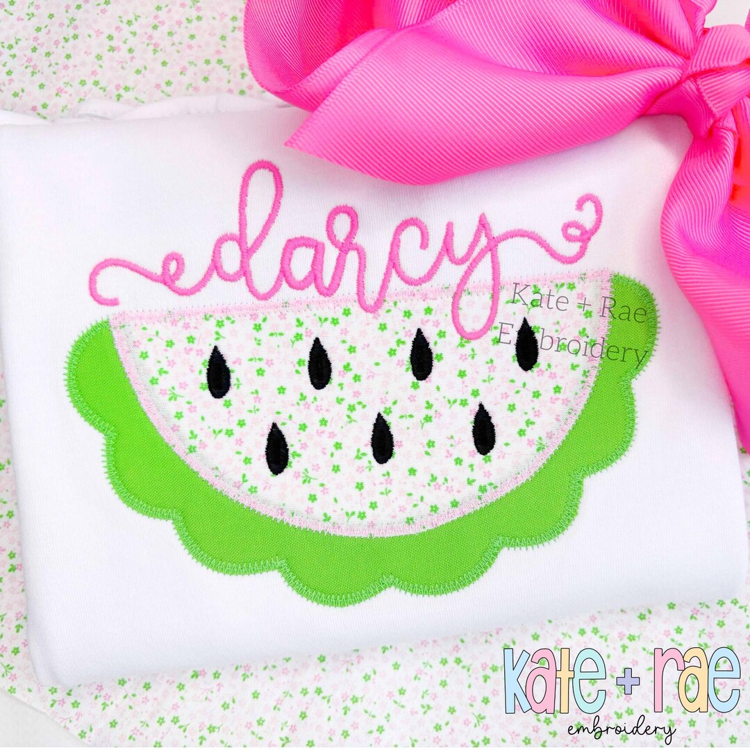 Watermelon Zigzag Applique Embroidery Design - Watermelon Applique ...