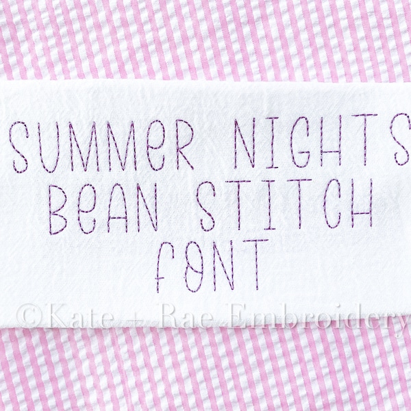Bean Stitch Embroidery Font - Etsy UK