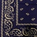 XL 27inch Dark Blue Paisley Pattern Print 100% Cotton Bandana - Etsy