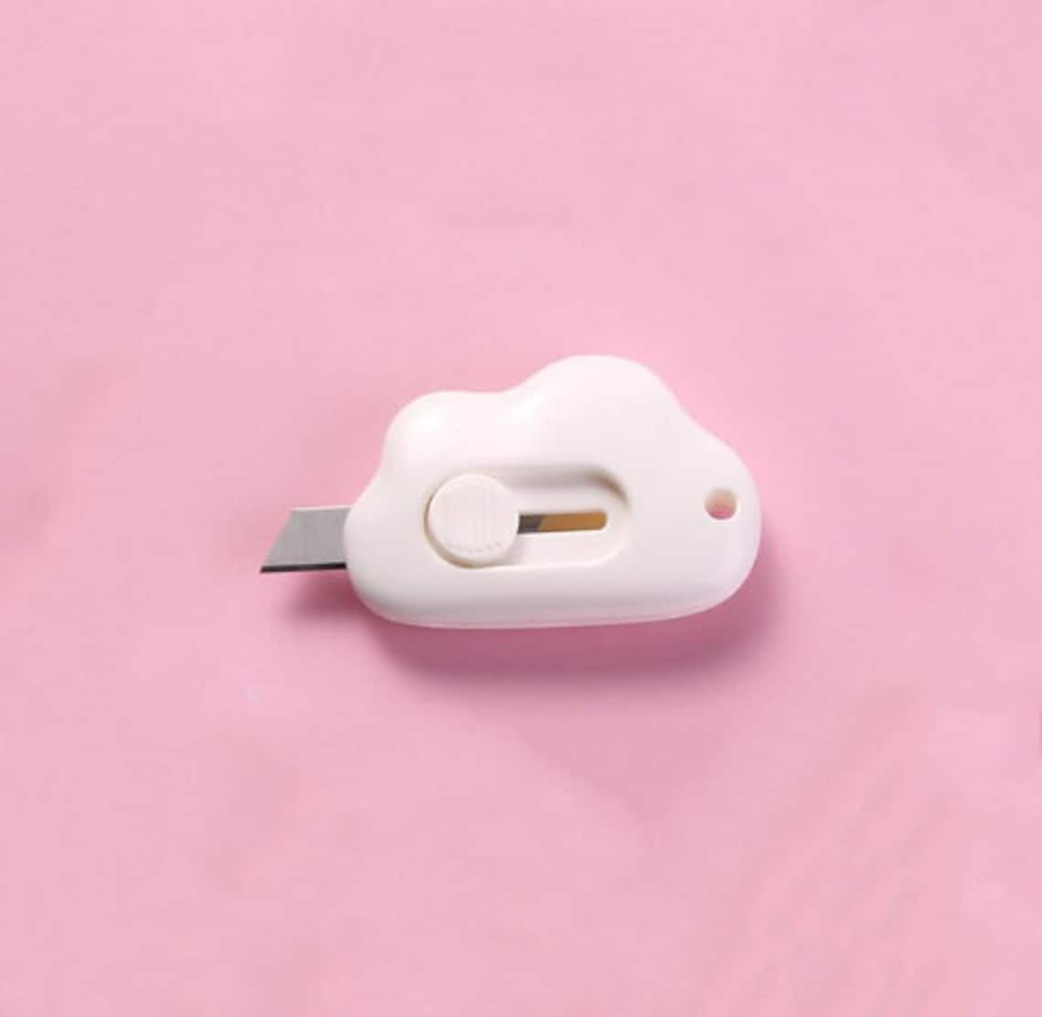 Cute Trendy Cloud Box Cutter Mini Paper Cutter Retractable - Etsy