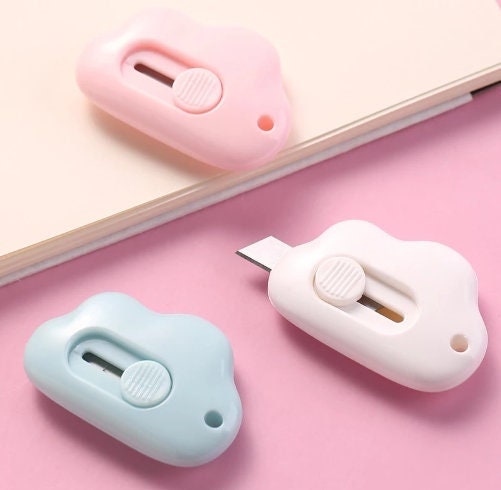 Cute Trendy Cloud Box Cutter Mini Paper Cutter Retractable - Etsy