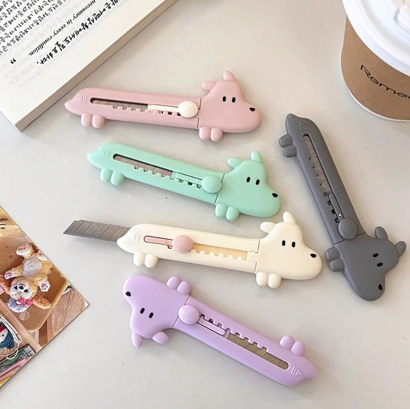 NEW IN Cute Puppy Animal Cartoon Kawaii, Box Cutter, Dog, Box Cutter ...