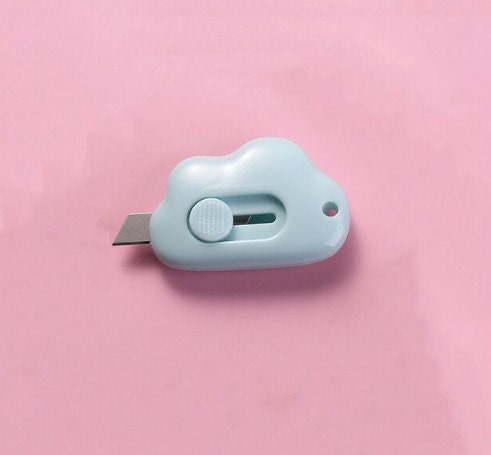 Cute Trendy Cloud Box Cutter Mini Paper Cutter Retractable - Etsy