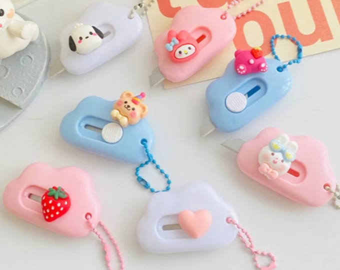 Sanrio Kuromi, Cloud Box Cutters, Keychain Knife, Cute Box Cutter ...