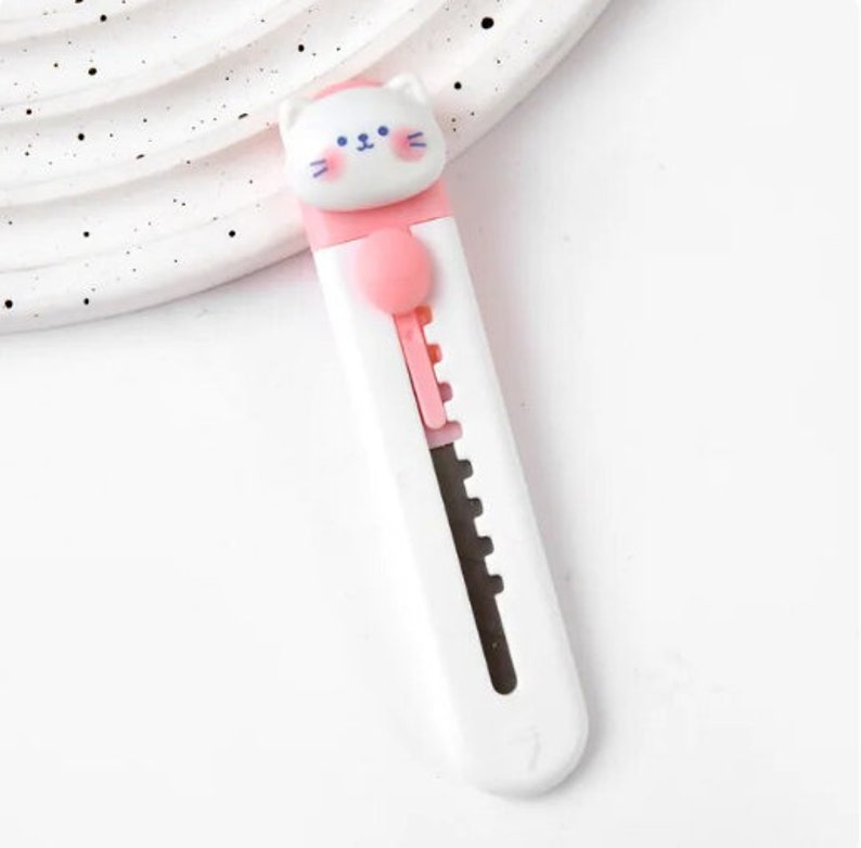 Cute Animal Cartoon Kawaii, Box Cutter, Dog, Kitty, Bunny, Box Cutter ...