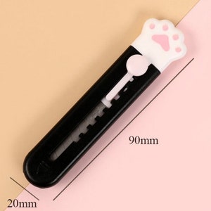 Kawaii Cute Cat Mini Paw Box Cutter, Retractable Safety Tool, Utility ...
