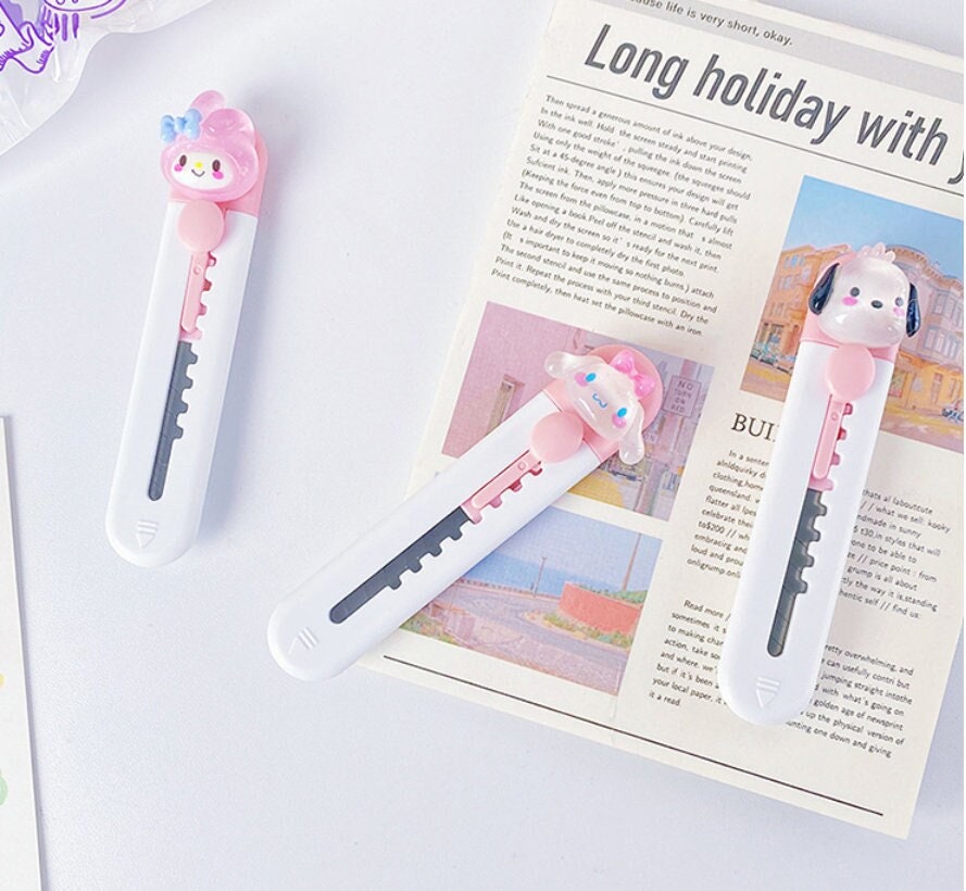NEW Sanrio Box Cutter, Cute Box Cutter, Kawaii, Kuromi, Cinnamoroll, My ...