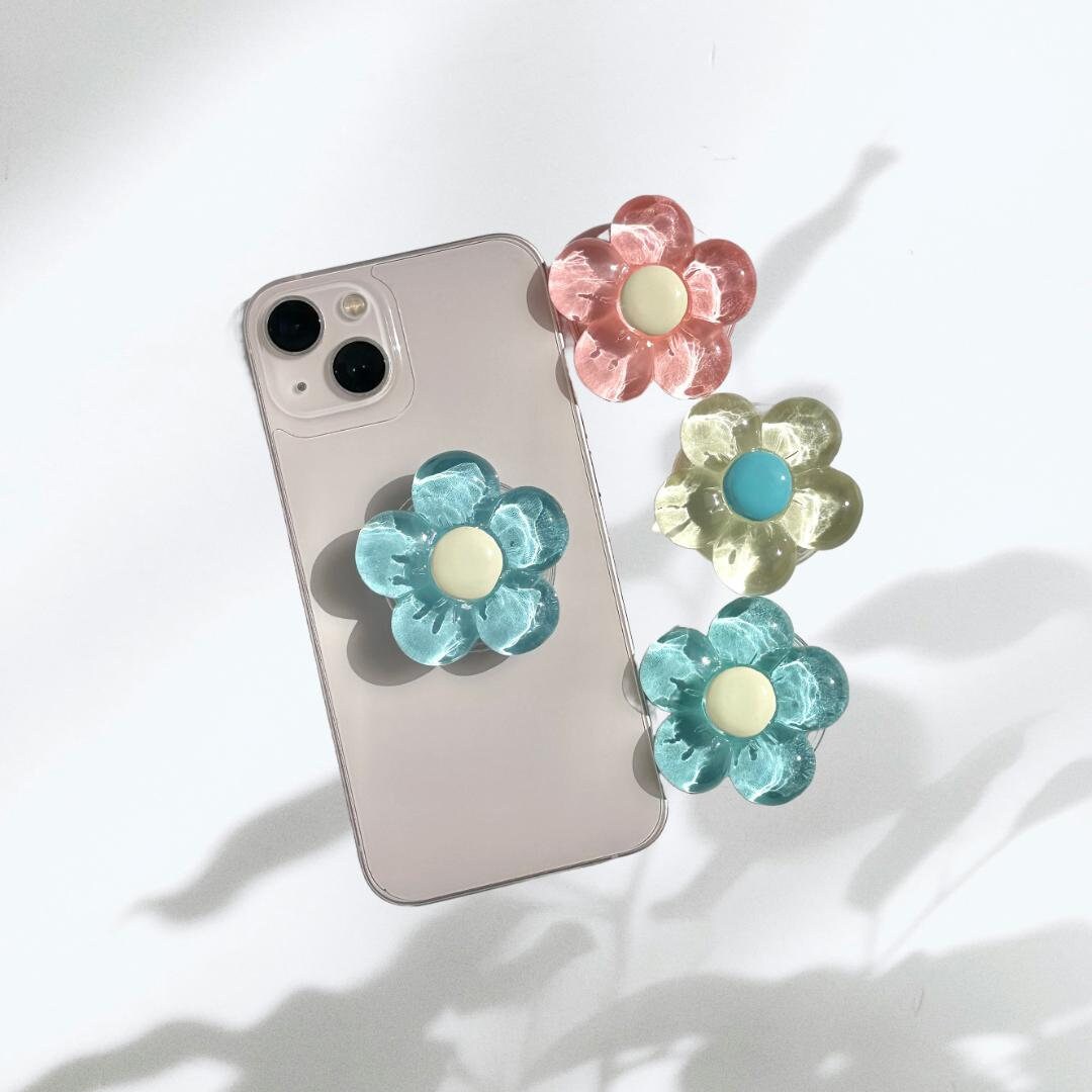 Cute Resin Flower Core Phone Grip, Phone Holder, Phone Stand, Cute ...
