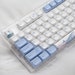 Cute Blue & White Ocean PBT XDA Keycaps Set for Mechanical Keyboard ...