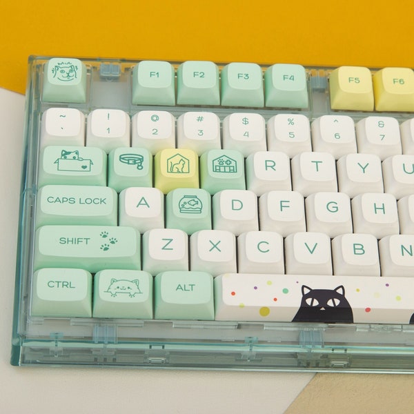 Yellow Keycap Set Cute - Etsy