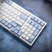Cute Blue & White Ocean PBT XDA Keycaps Set for Mechanical Keyboard ...