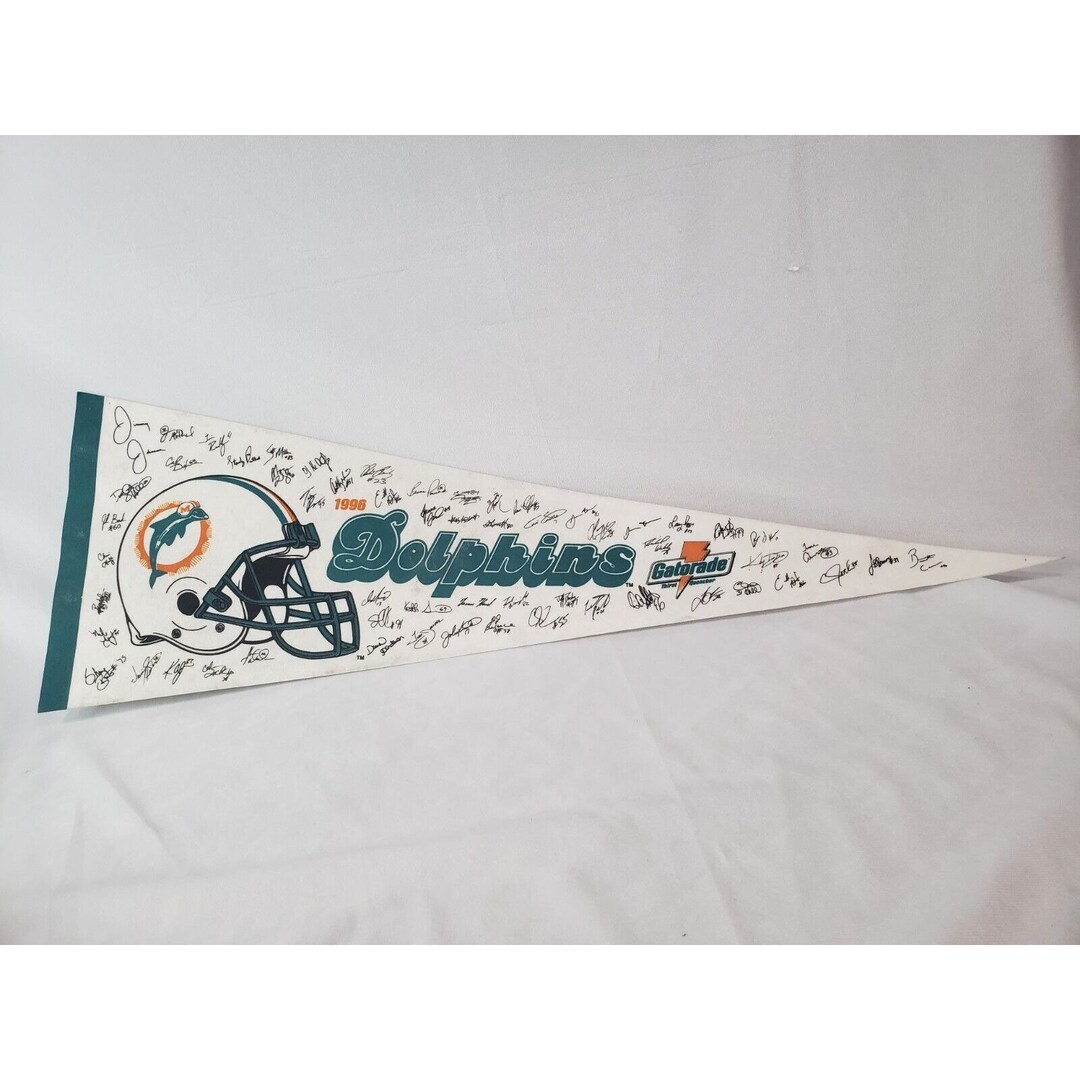 NFL Miami Dolphins Dan Marino 1996 Pennant Gatorade W/ Faux Team ...