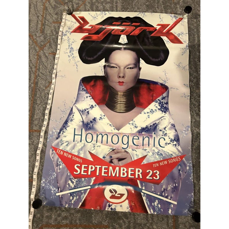 Bjork / Homogenic 1997 USA Original Promo Poster Album Release 24x36 - Etsy