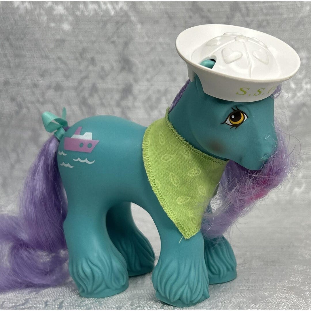 1986 Vintage Big Brother Salty Tugboat G1 My Little Pony Sailor Hat ...