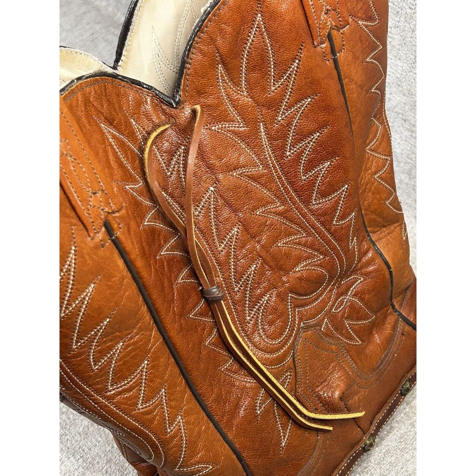 Rare Vintage Dan Post Distressed Leather Cowboy Boot Purse W/belt ...