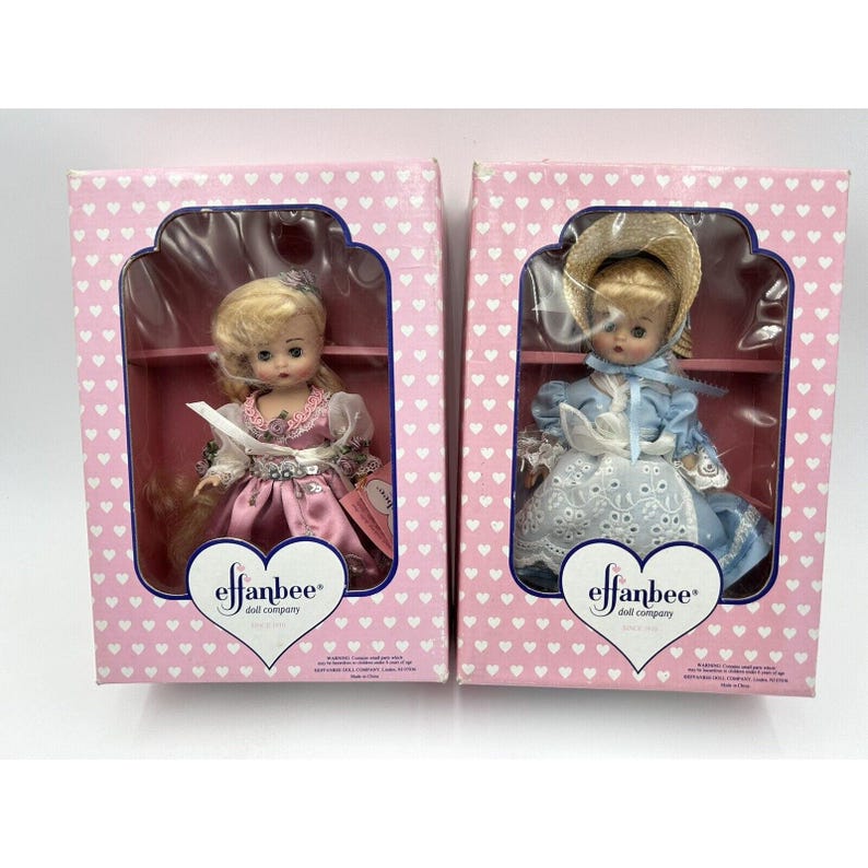 Lot of 2 Effanbee Cute Story Book Series MARY HAD A LAMB & Rapunzel ...