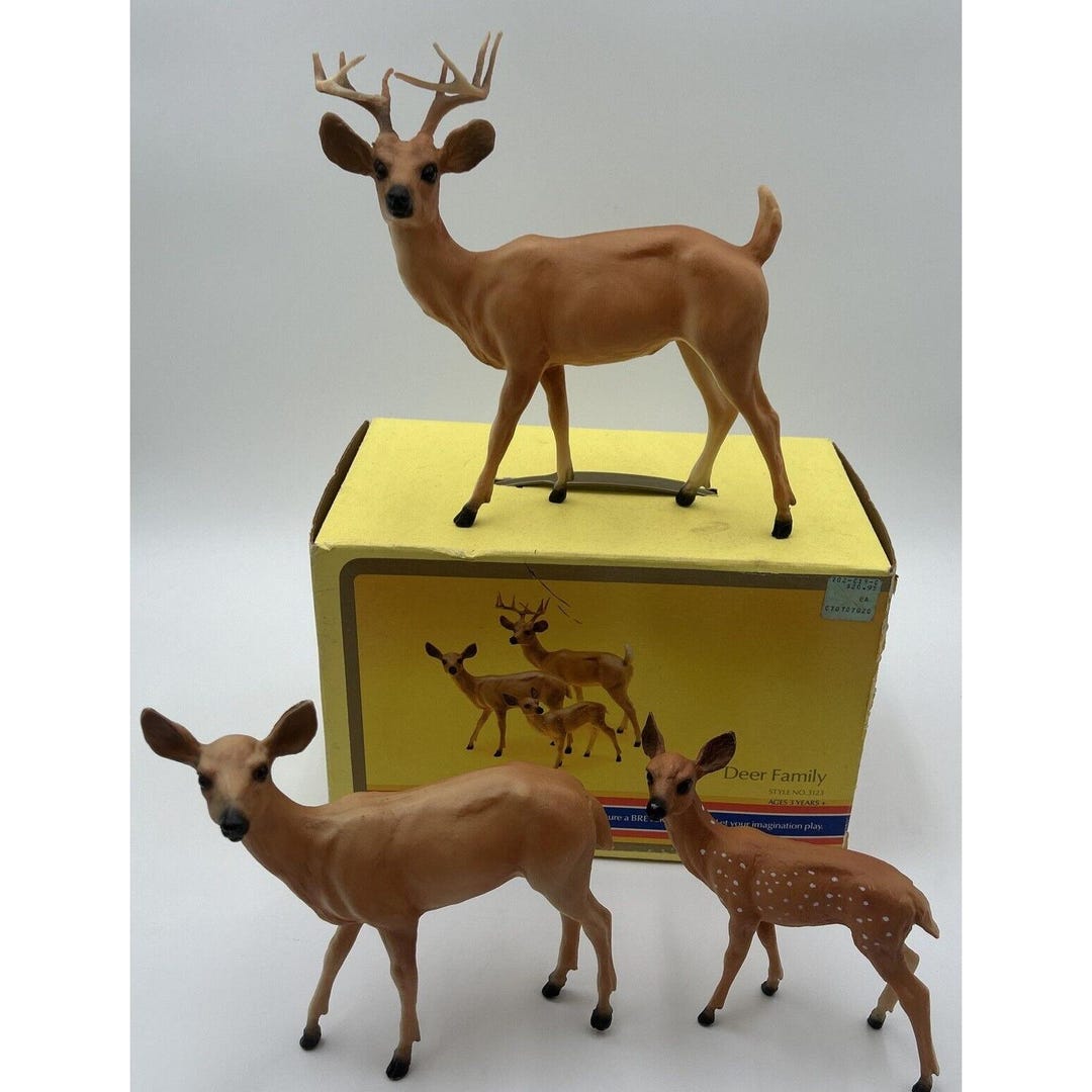 Breyer Deer Family #3123 Whitetail Deer Family Set Buck Doe Fawn With ...