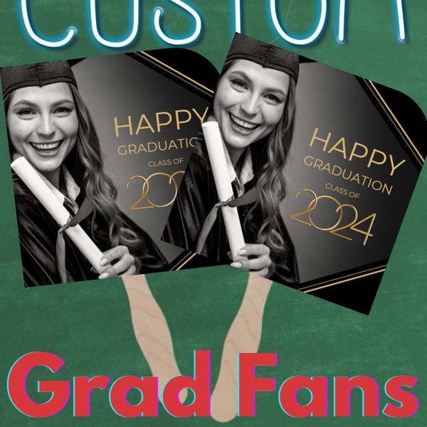 Graduation Fans With Photo - Etsy