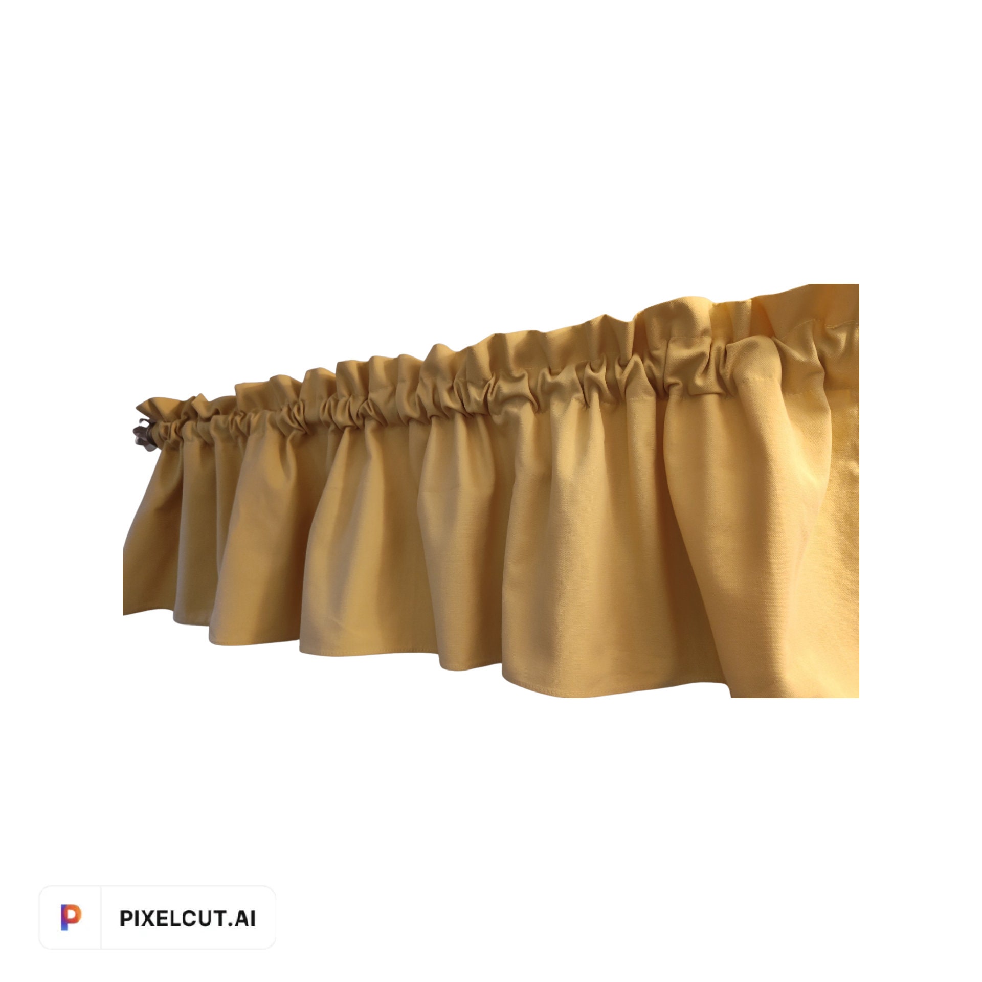 Solid Saffron Yellow Valance Curtain, Window Treatment. Window Decor ...
