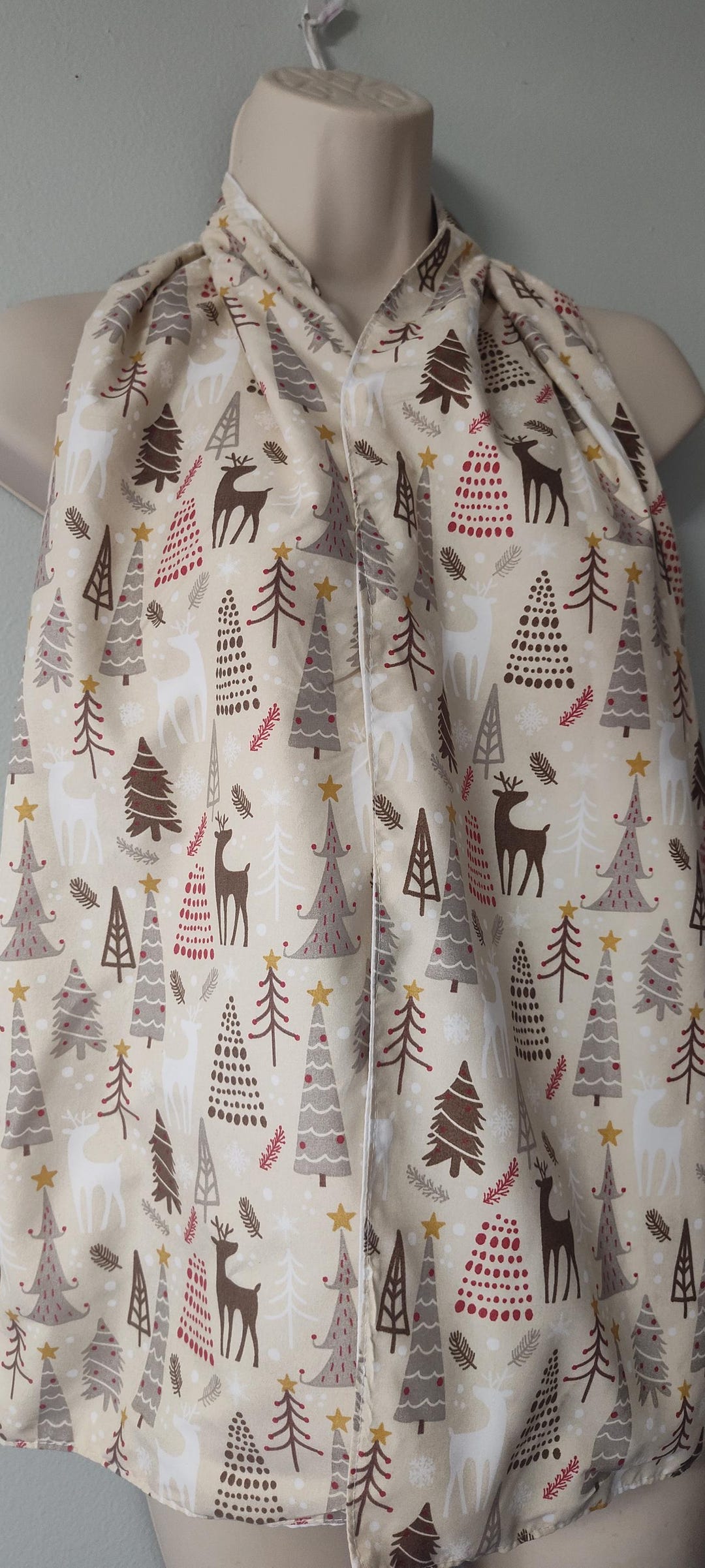 Festive Christmas Adult Bib Scarf Dining Scarves, Clothing Protectors ...