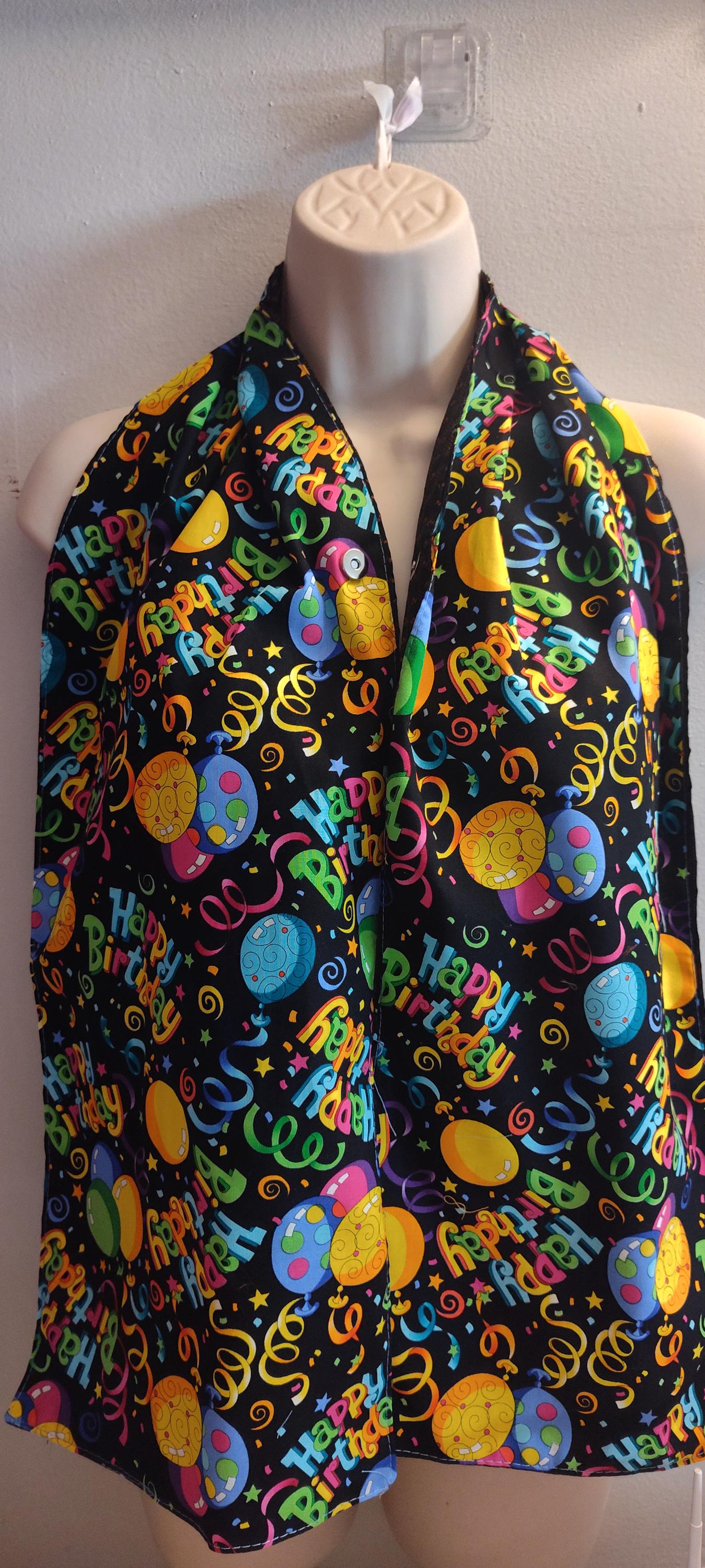 Happy Birthday Adult Bib Scarf Dining Scarves, Clothing Protectors ...