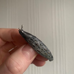 Dark Peridot Sterling Silver Slug Brooch - Etsy