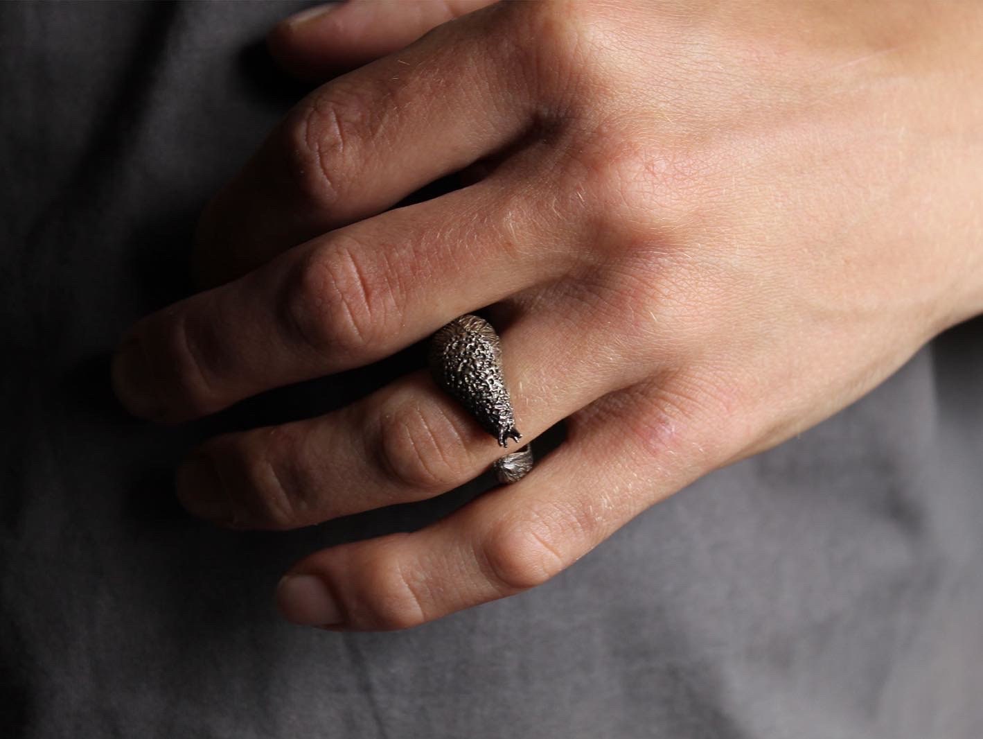 Slug Ring, Silver, Bronze, Realistic - Etsy