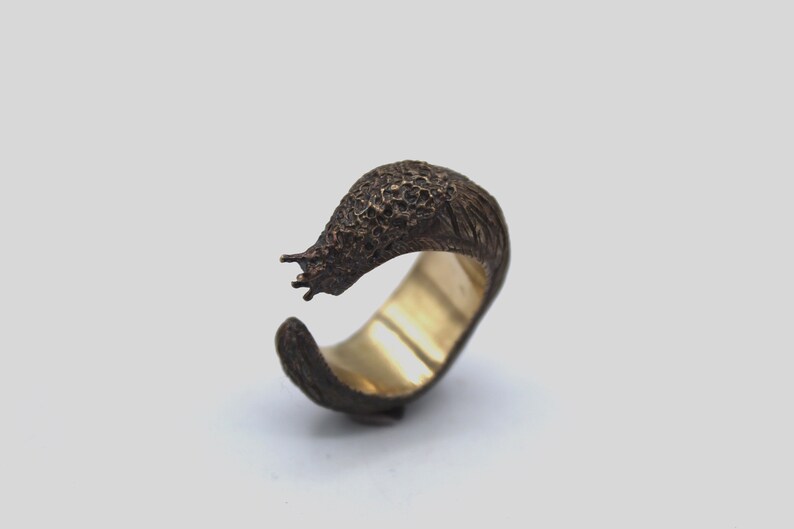 Slug Ring, Silver, Bronze, Realistic - Etsy