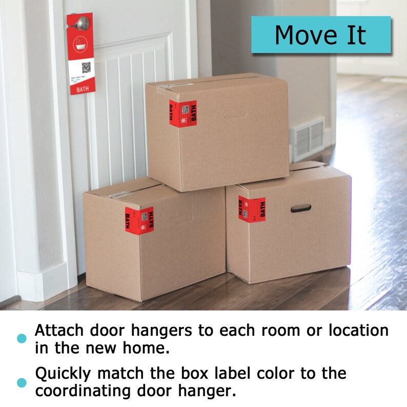 QR Coded Custom Moving Stickers Moving Labels Moving Away - Etsy