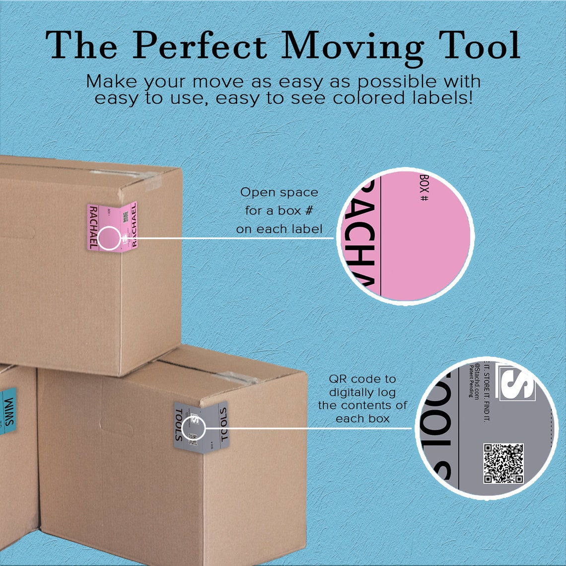 QR Coded Custom Moving Stickers, Moving Labels, Packing Stickers ...