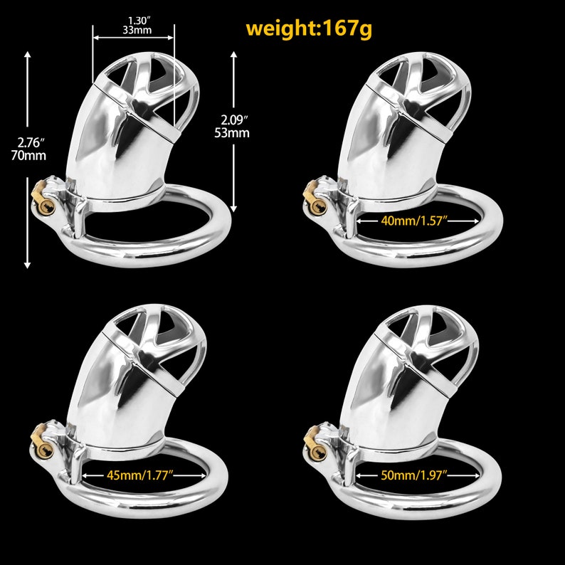 Stainless Steel Male Chastity Cage With Spikes Penis Restrain Cock