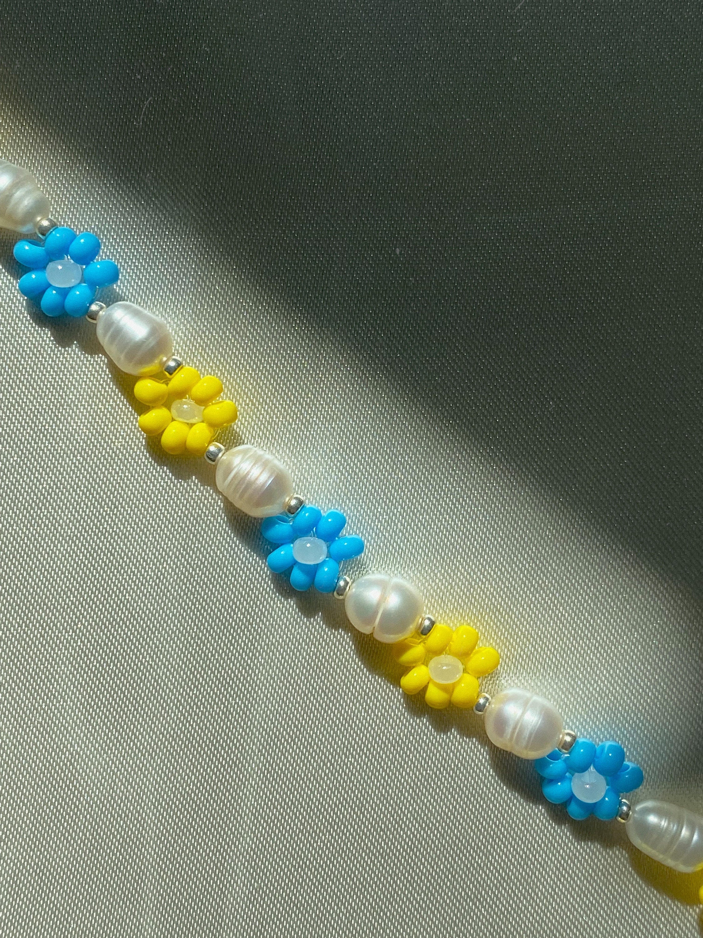 Ukrainian Necklace, Ukraine Flag Necklace, Standwithukraine, 50% ...