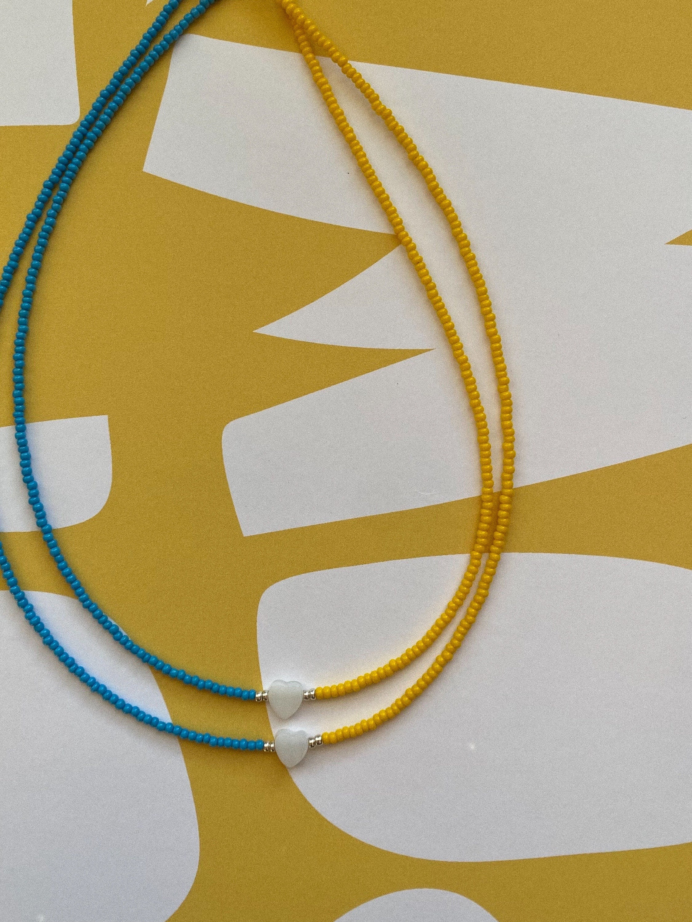 Ukrainian Necklace Ukraine Flag Necklace Stand With Ukraine - Etsy