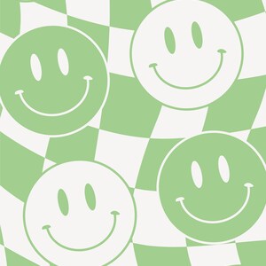 Groovy Green Smiley Face Phone Wallpaper Digital Download - Etsy