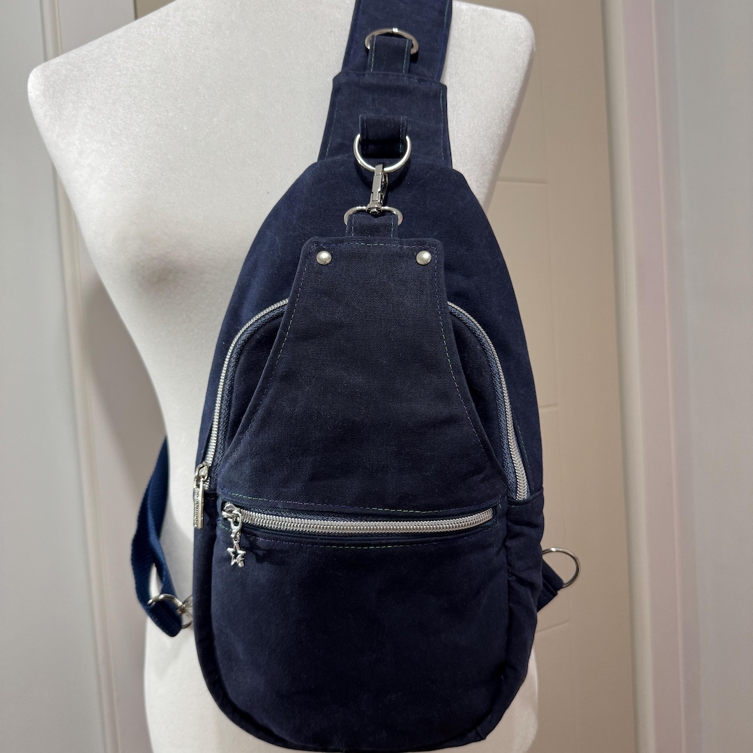 Retro Sling Bag/waxed Canvas Sling Bag - Etsy