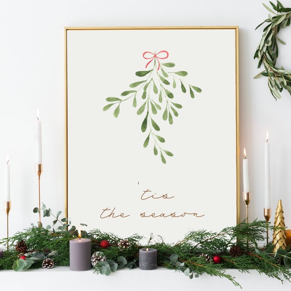 Mistletoe Painting - Etsy